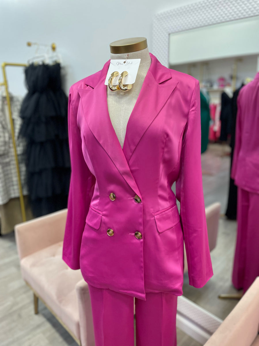ALEXA BLAZER- PINK – Mrs. Blush